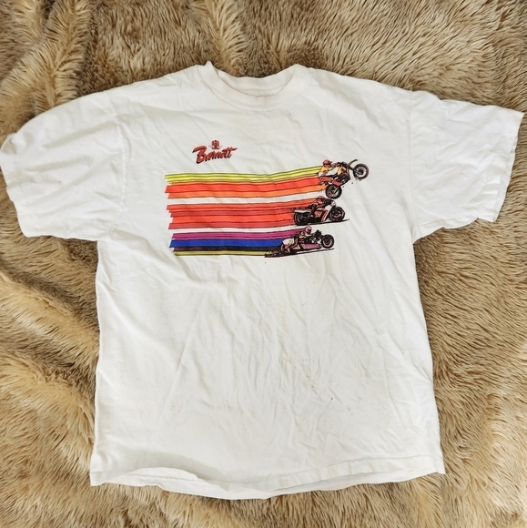 Hanes | Shirts | Vintage Large Barnett Racing White Hanes Heft E Single ...
